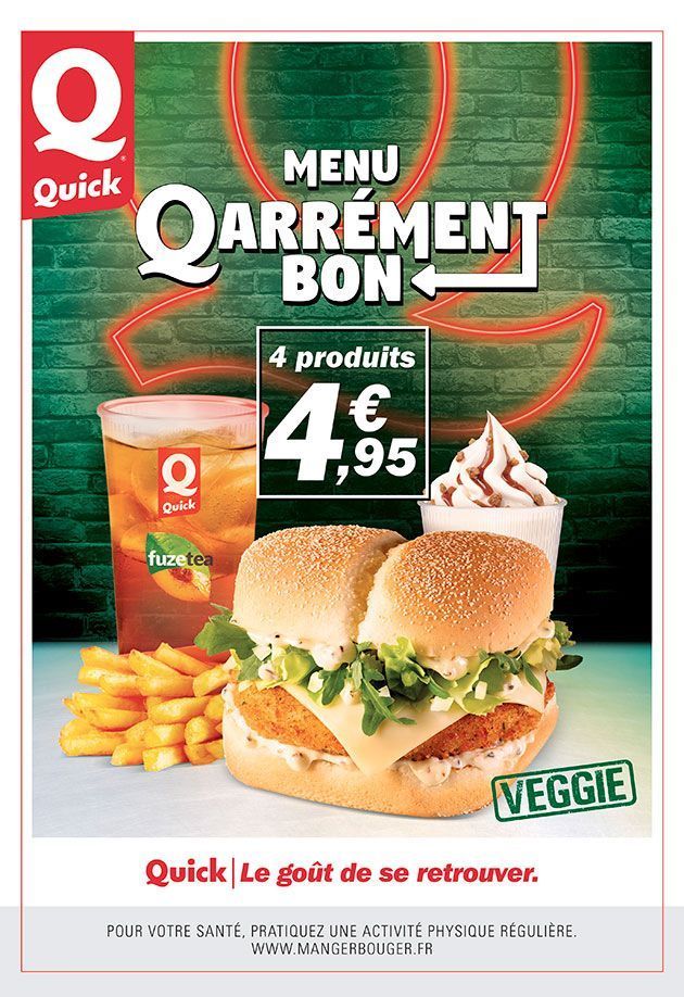 Qarrément Bon de Quick : 4 produits pour seulement 4,95 €, voici le ...