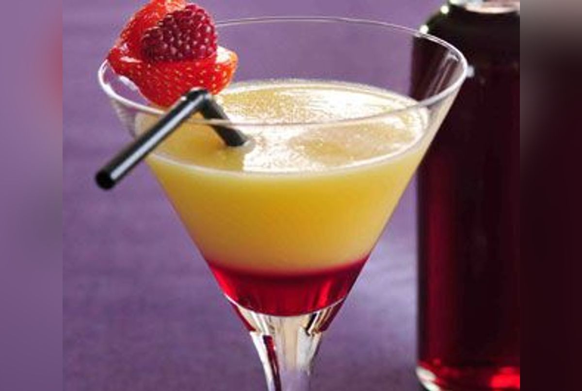 Cocktail Délice fruité sirops fraise et framboise - Recette Version Femina
