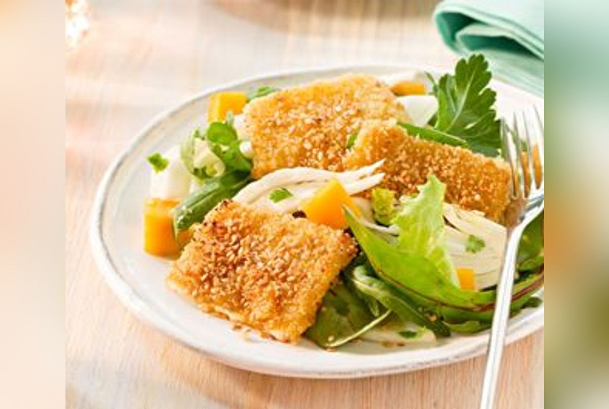 Raclette panée et salade - Raclette panée : Version Femina