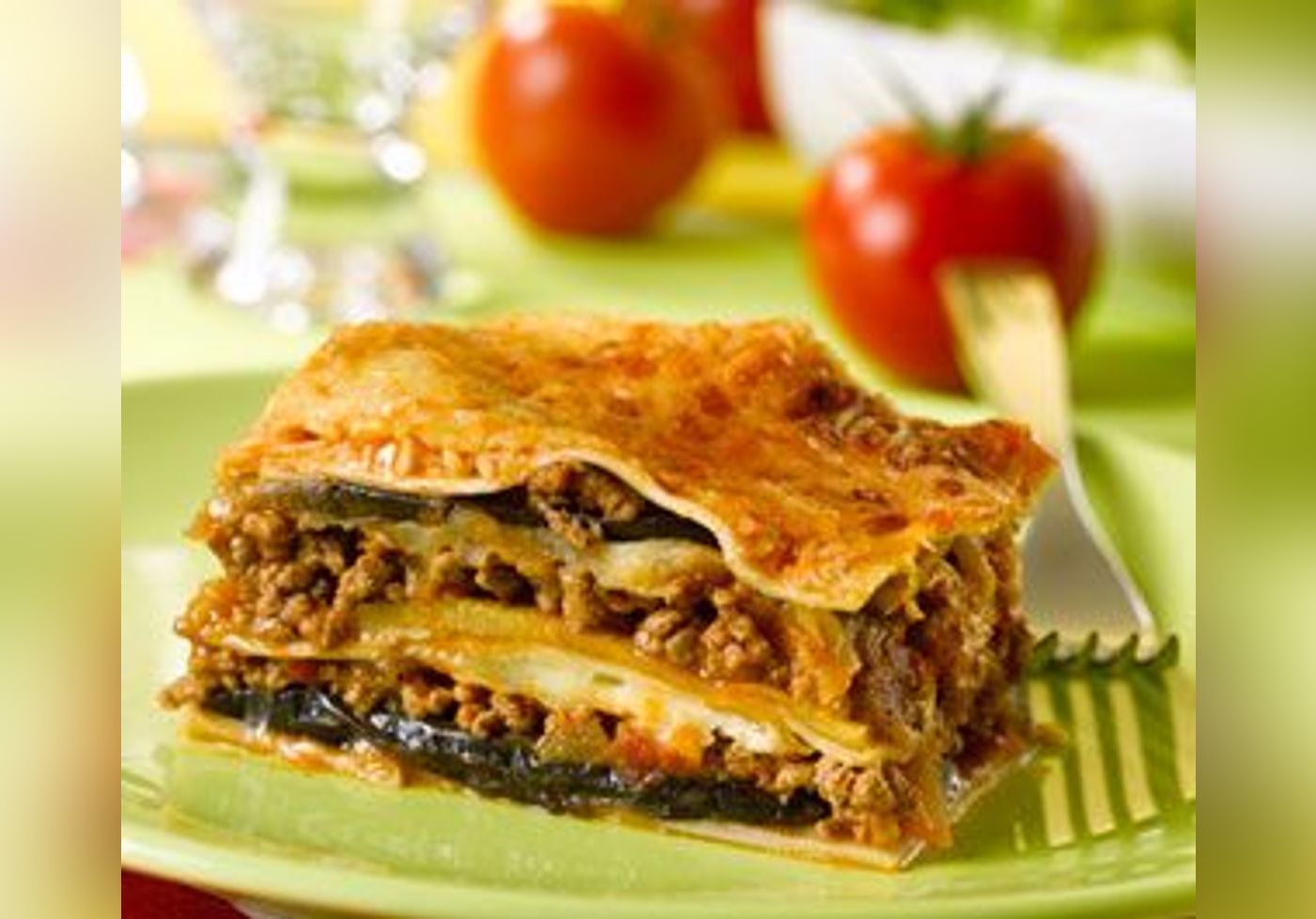 Lasagne de boeuf et d’aubergines à la tomate