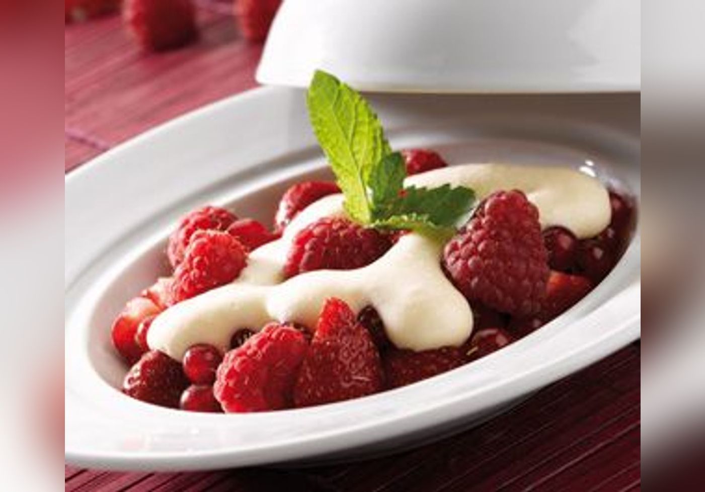 Mousse de crème aux fruits rouges
