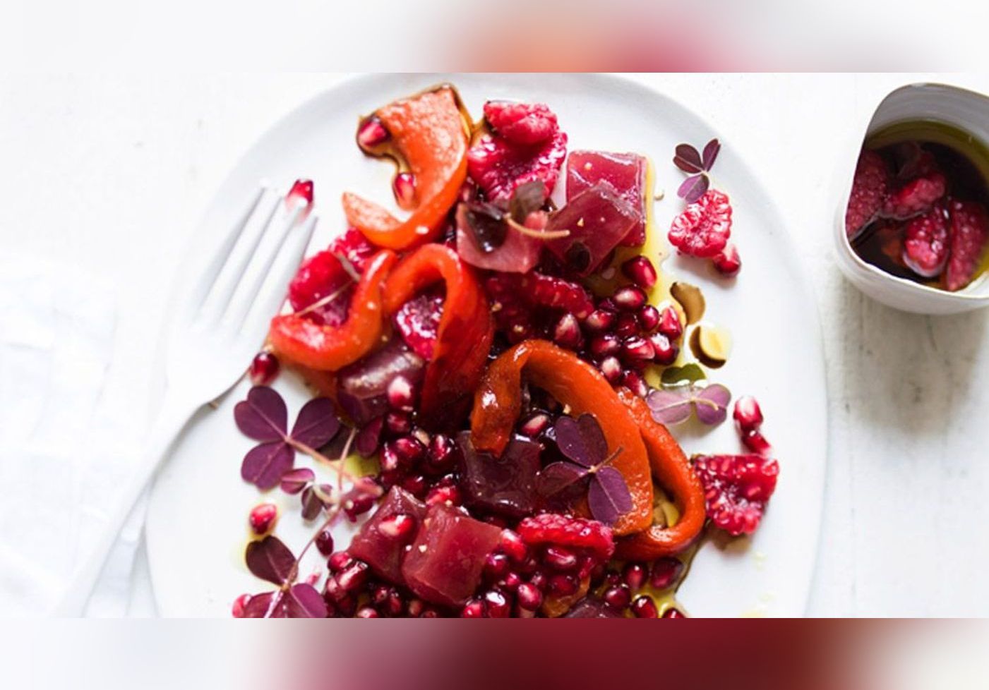 Recettes de salade couleur rouge, orange, jaune