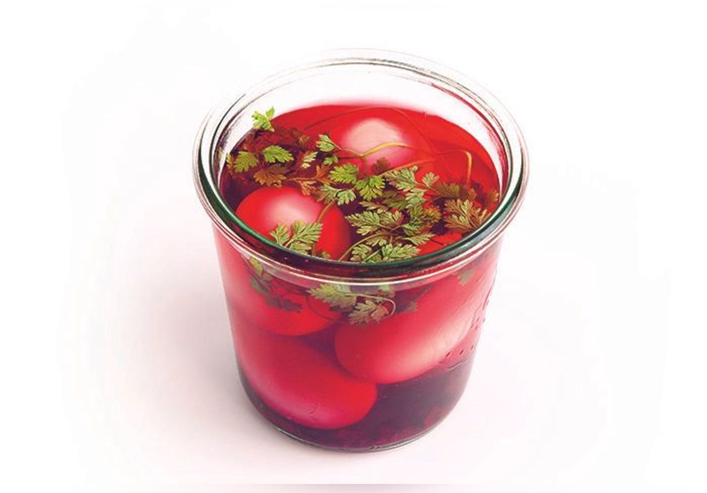 Pickles d'œufs roses