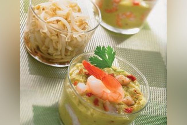 Flan d'avocat aux crevettes