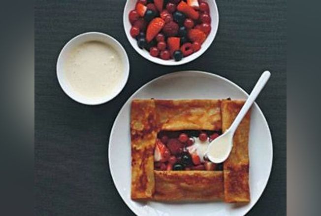 Crêpes fruits rouges - Recette de crêpes sucrées