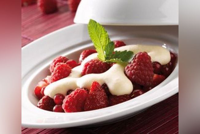 Mousse de crème aux fruits rouges
