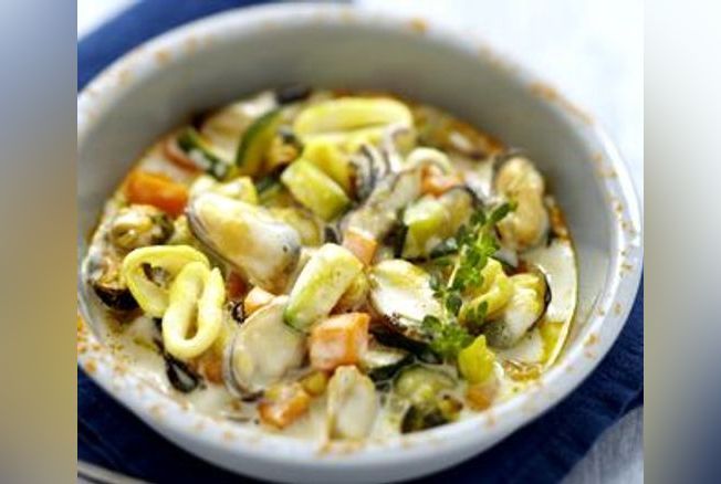 Coquillages curcuma wasabi - Les coquillages en recettes